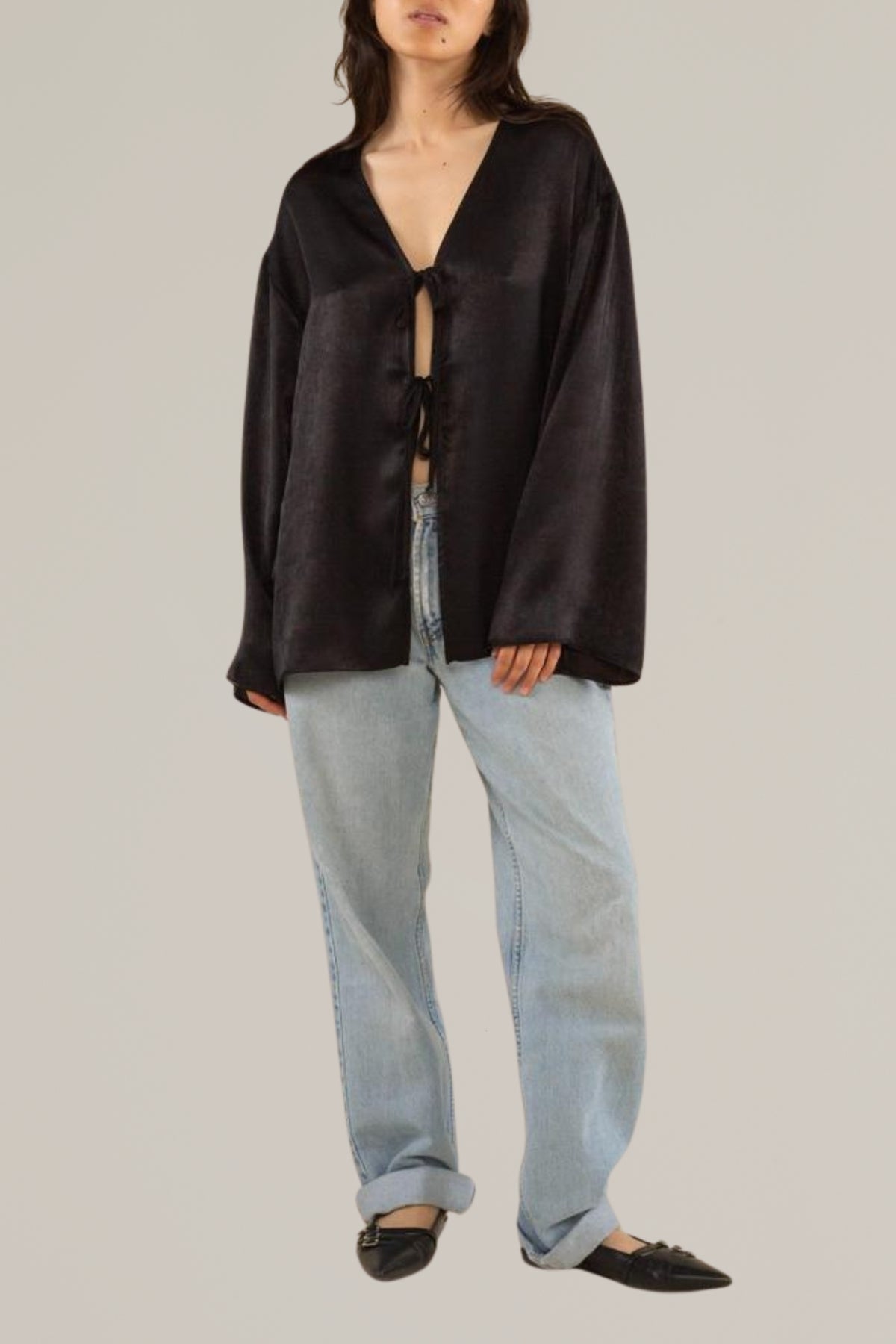 flowy tie front top | c.u.e. the cloth